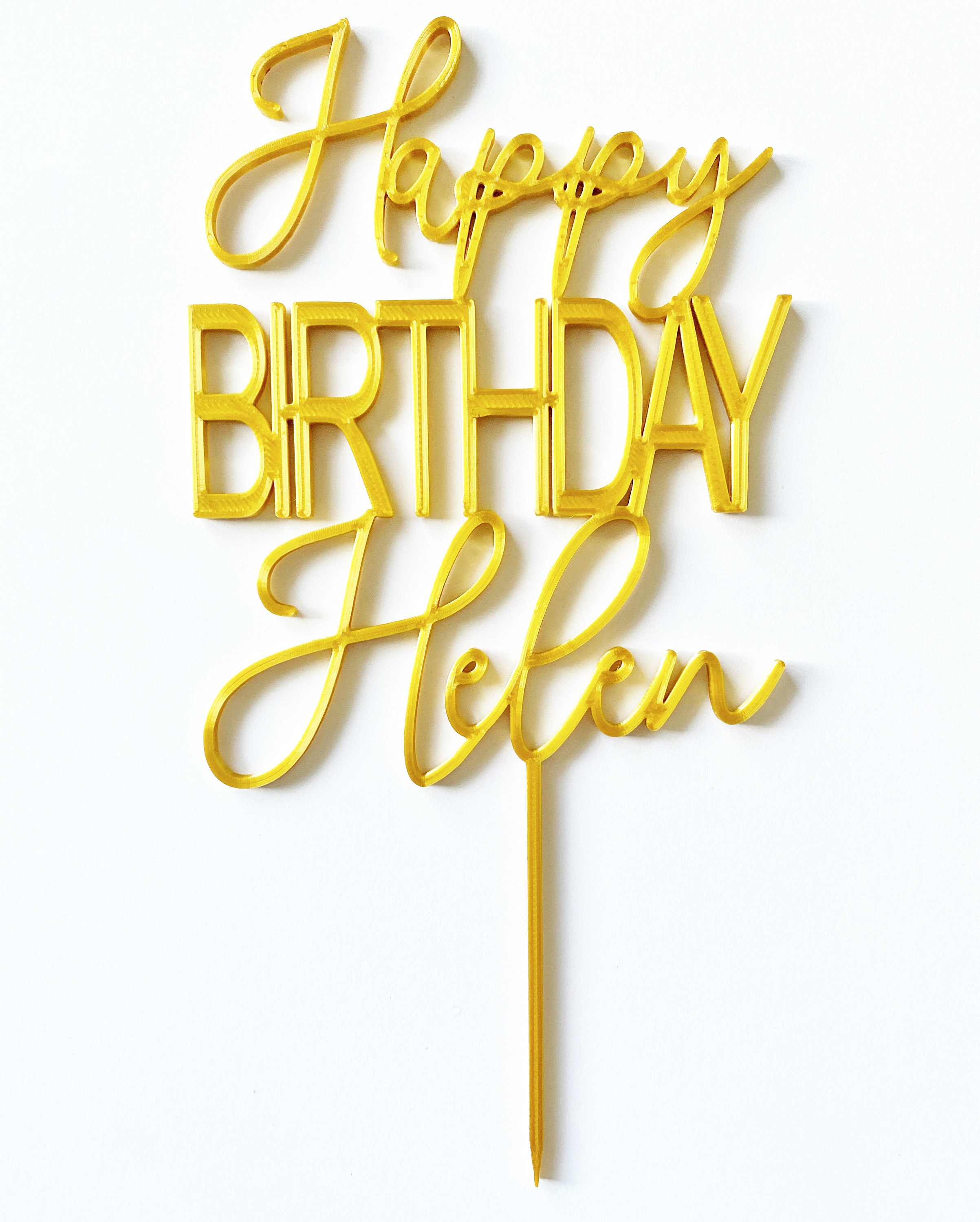 Modern Custom Cake Topper 3D Printed Decoration - Etsy