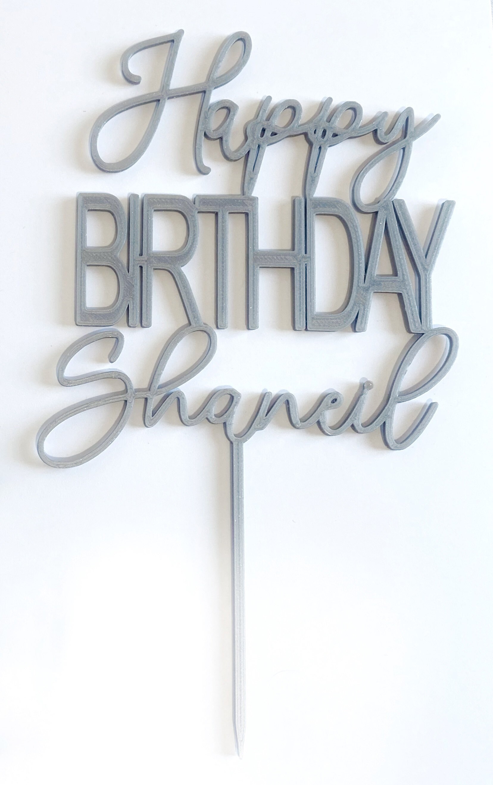 Modern Custom Cake Topper 3D Printed Decoration - Etsy