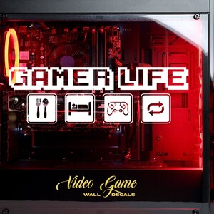 Video Game Wall Decal, Gamer Life Decal, Gaming Room Decor, Gift for ...