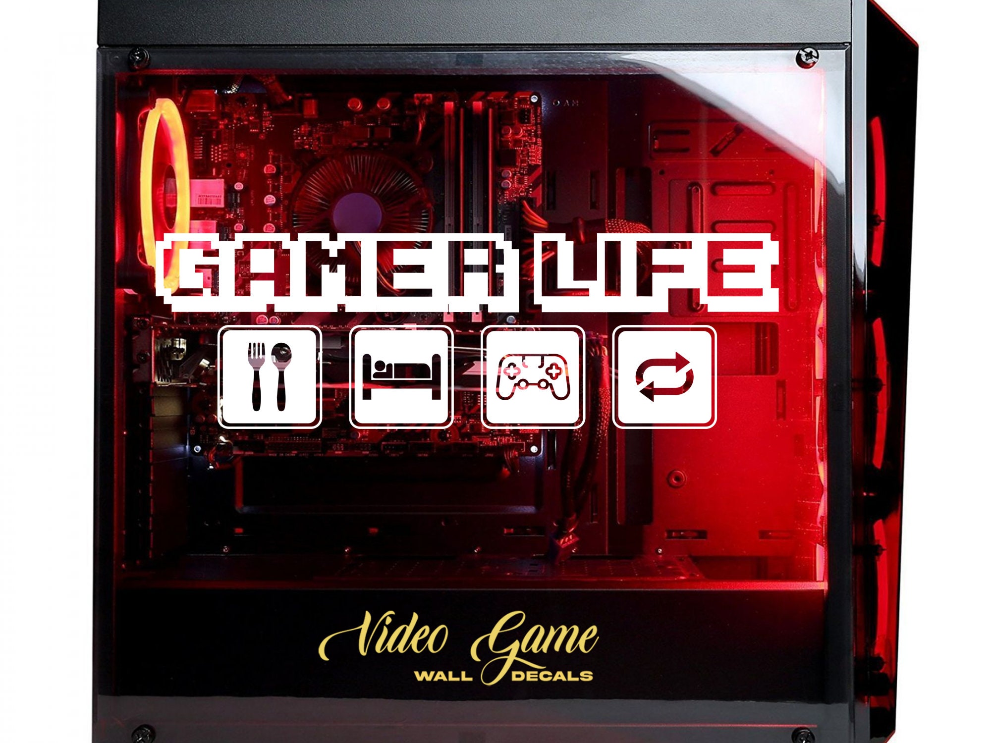 Video Game Wall Decal Gamer Life Decal Gaming Room Decor | Etsy