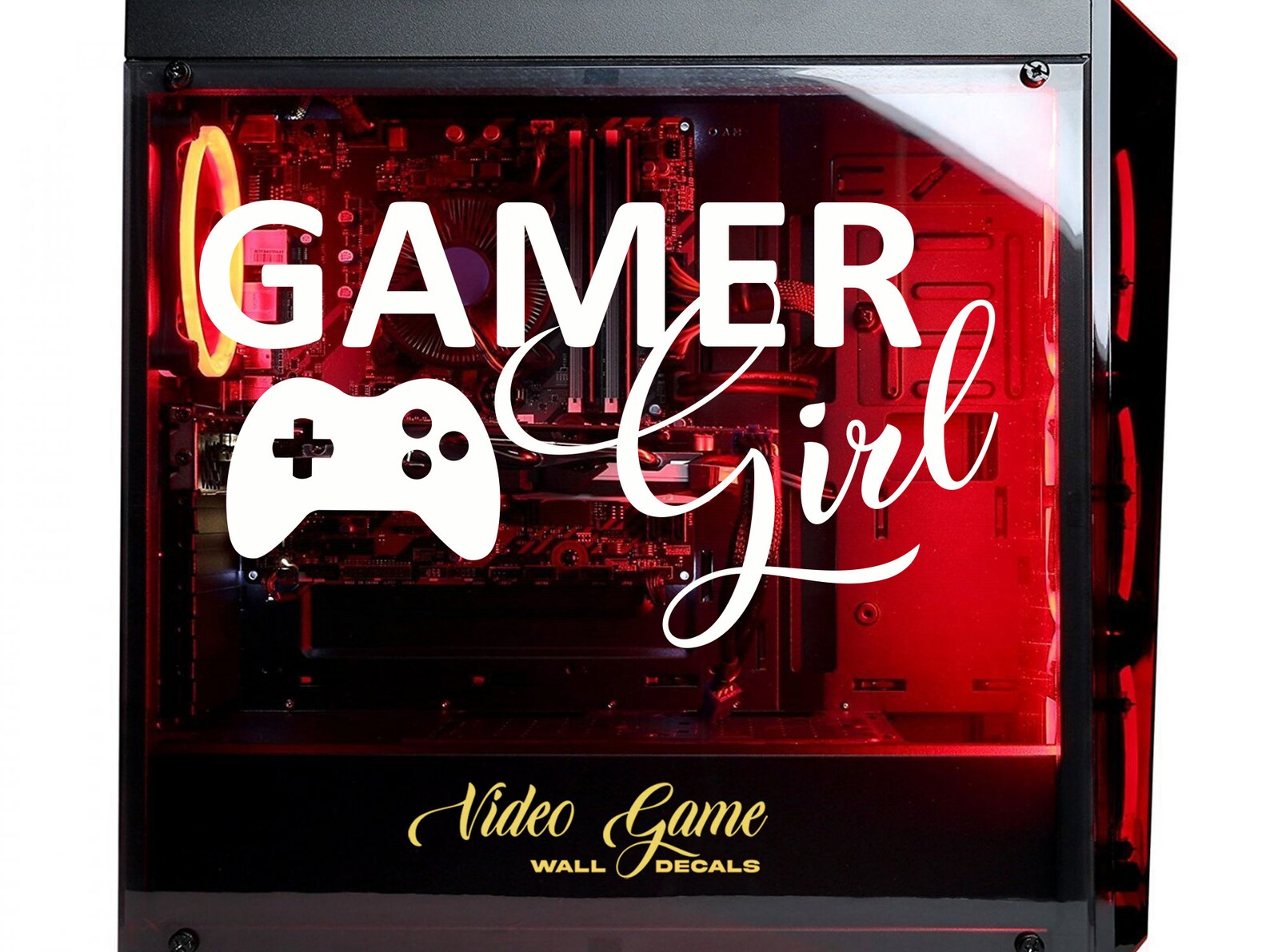 Video Game Wall Decal Gamer Girl Decal Gaming Room Decor - Etsy