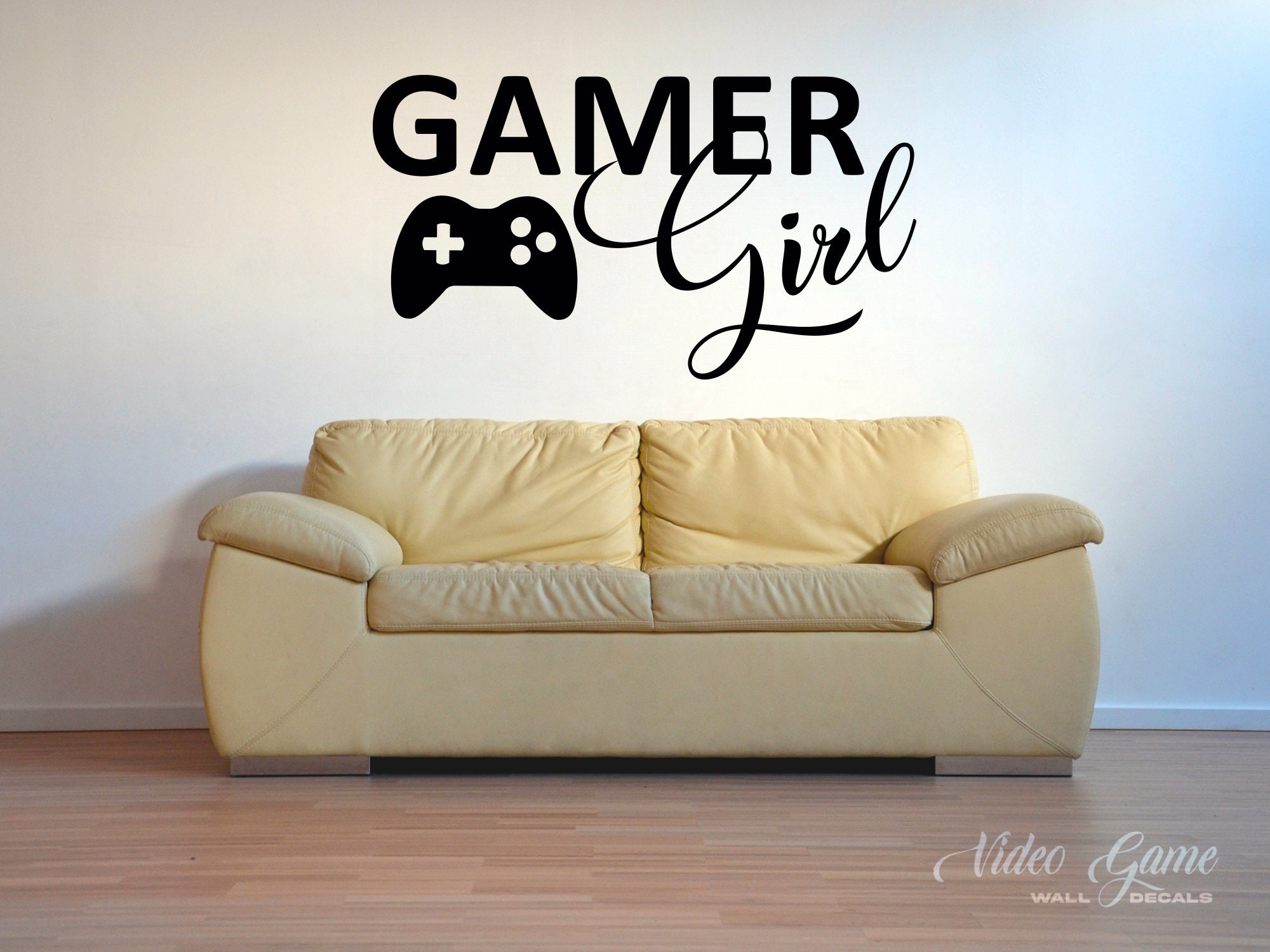 Video Game Wall Decal Gamer Girl Decal Gaming Room Decor - Etsy