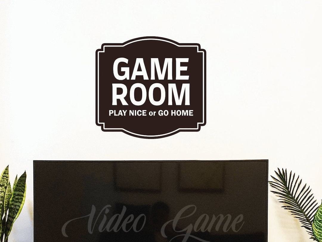 Game Room Sign Video Game Wall Decal, Gaming Room Decor, Vinyl ...