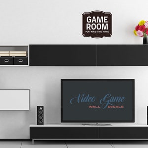 Game Room Sign Video Game Wall Decal, Gaming Room Decor, Vinyl ...