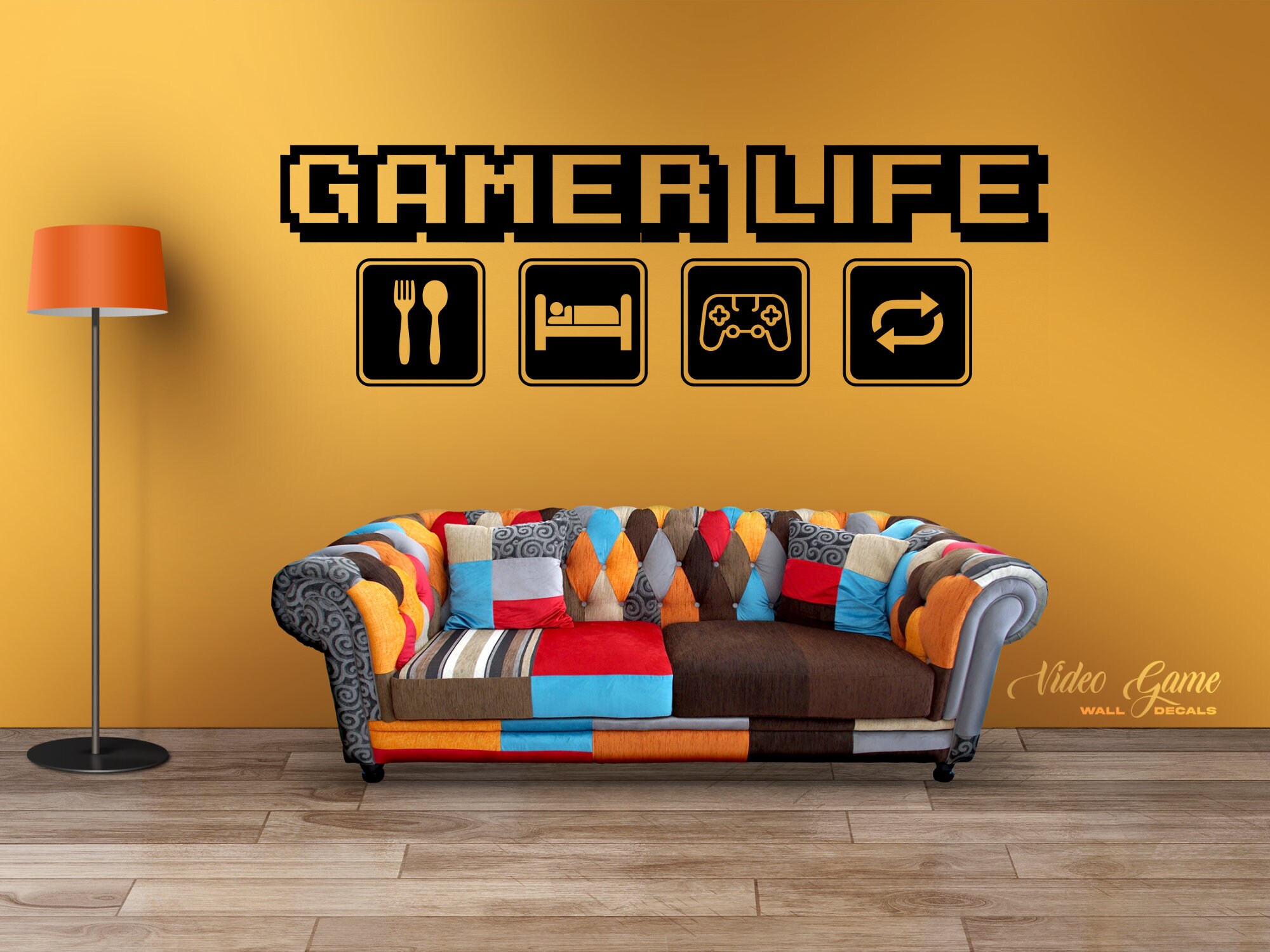 Video Game Wall Decal Gamer Life Decal Gaming Room Decor | Etsy