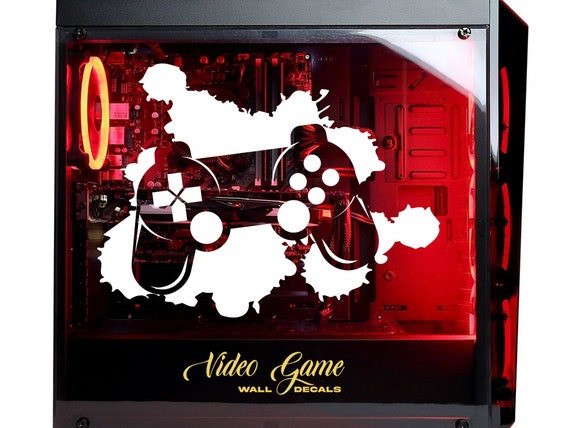 Video Game Wall Decal Splatter Video Game Controller Decal | Etsy