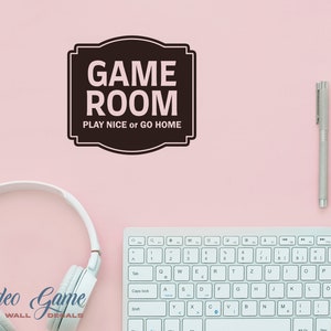 Game Room Sign Video Game Wall Decal, Gaming Room Decor, Vinyl ...