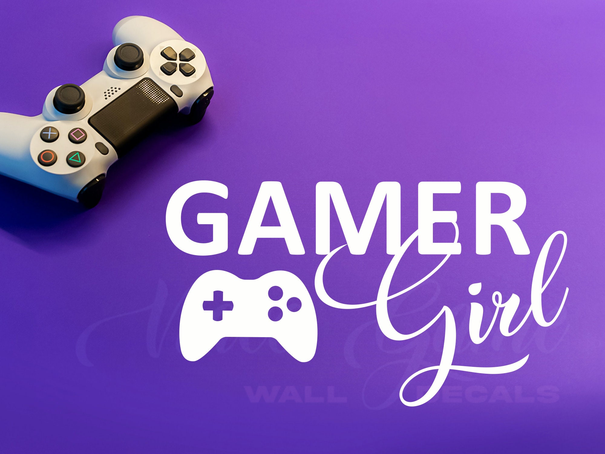 Video Game Wall Decal Gamer Girl Decal Gaming Room Decor - Etsy