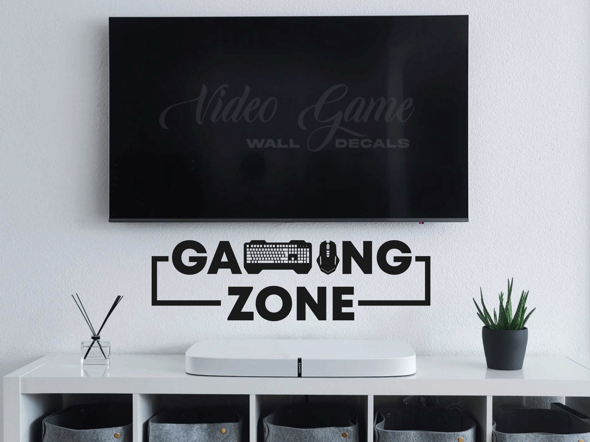 PC Gaming Zone Wall Decal Computer Entertainment Room Decor | Etsy