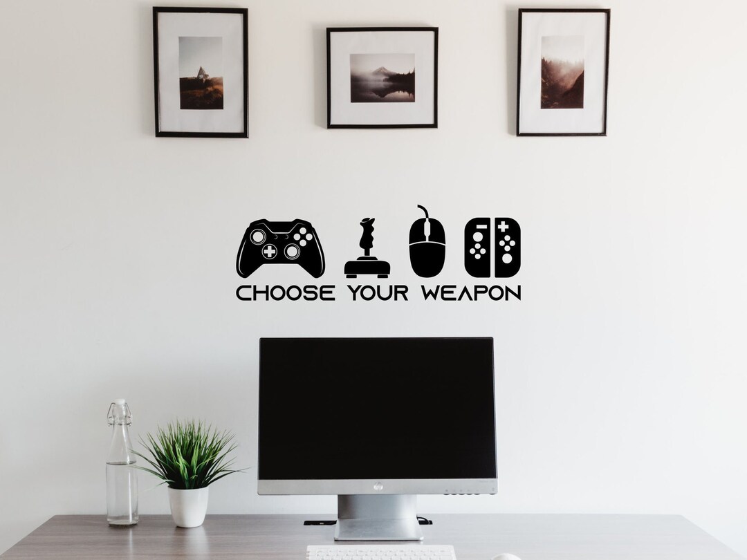 Choose Your Weapon Video Game Controllers Wall Decal, Gaming Room Decor ... Choose Your Weapon Video Game Controllers Wall Decal, Gaming Room Decor ...