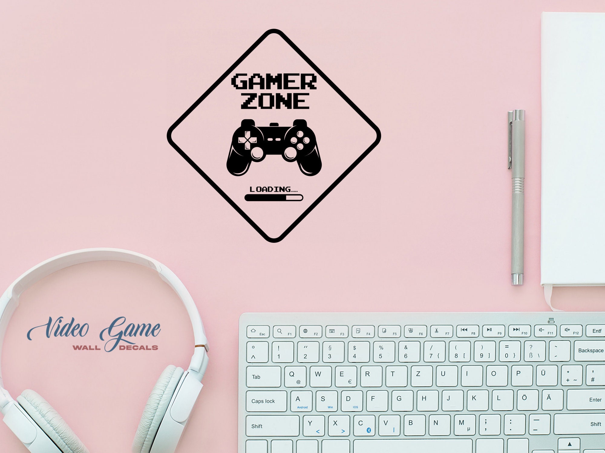 Video Game Wall Decal Gamer Zone Decal Gaming Room Decor | Etsy