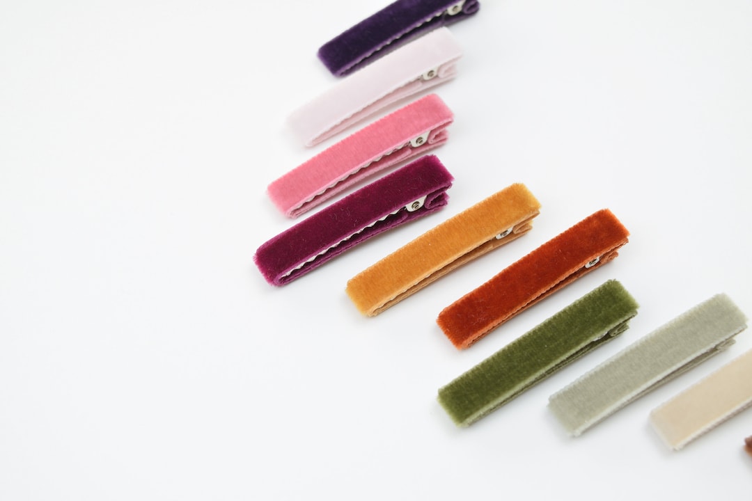 Velvet Bar Clips | Baby Toddler Barrettes | Fully Lined Hair Clips ...