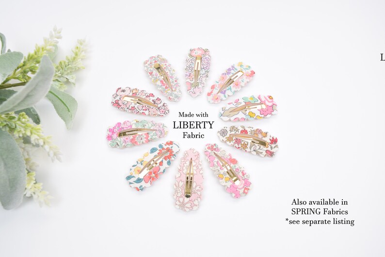Liberty Snap Clips Liberty Scallop Hair Clips Baby Toddler - Etsy