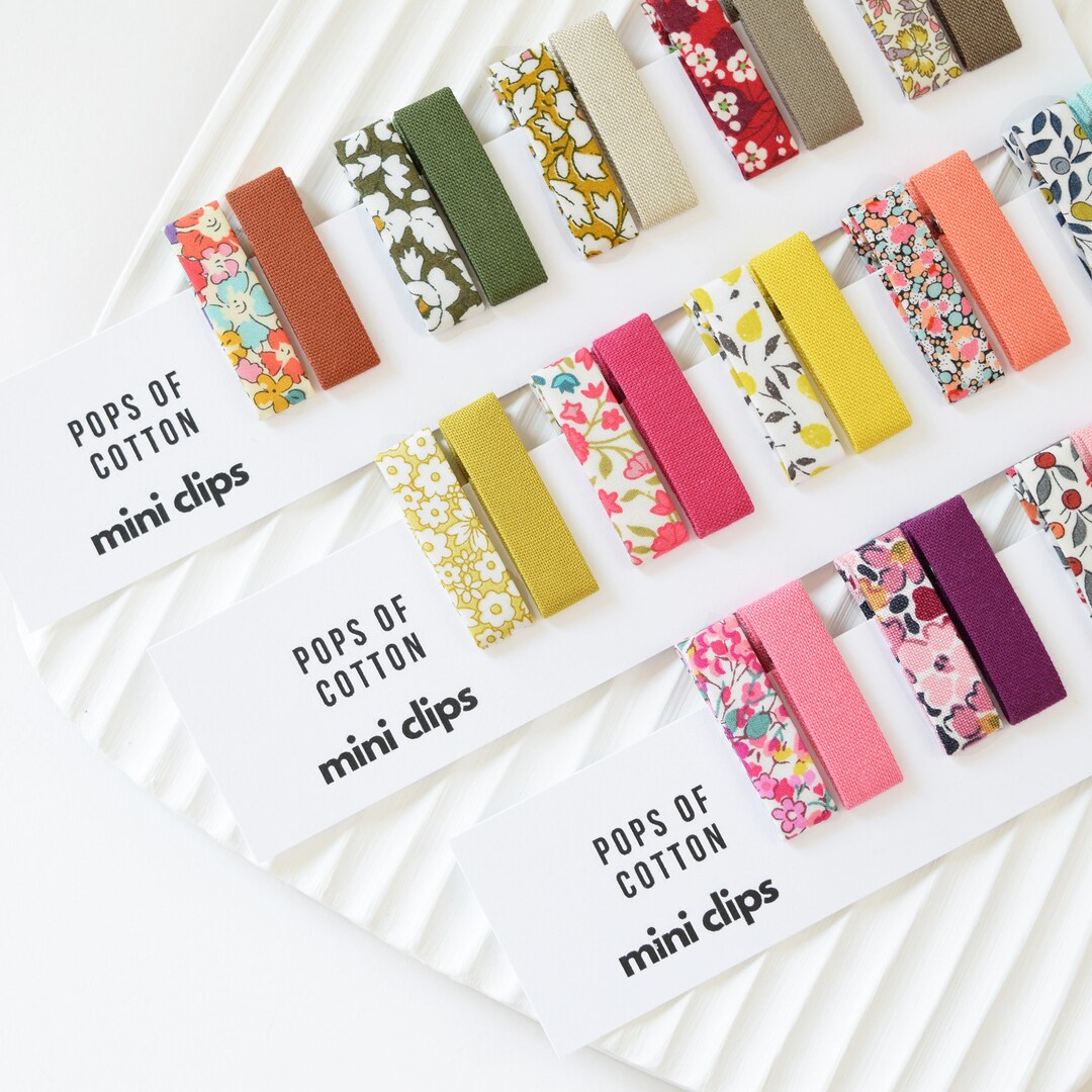 Mini Liberty Clips Bundle | Pack of 10 Hair Clips | Fully Lined Toddler ...