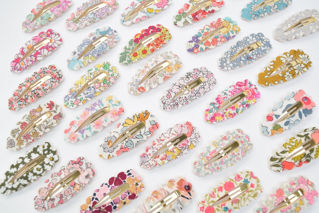 Liberty Clips Bundle Pack of 5 Scallop Hair Clips toddler - Etsy