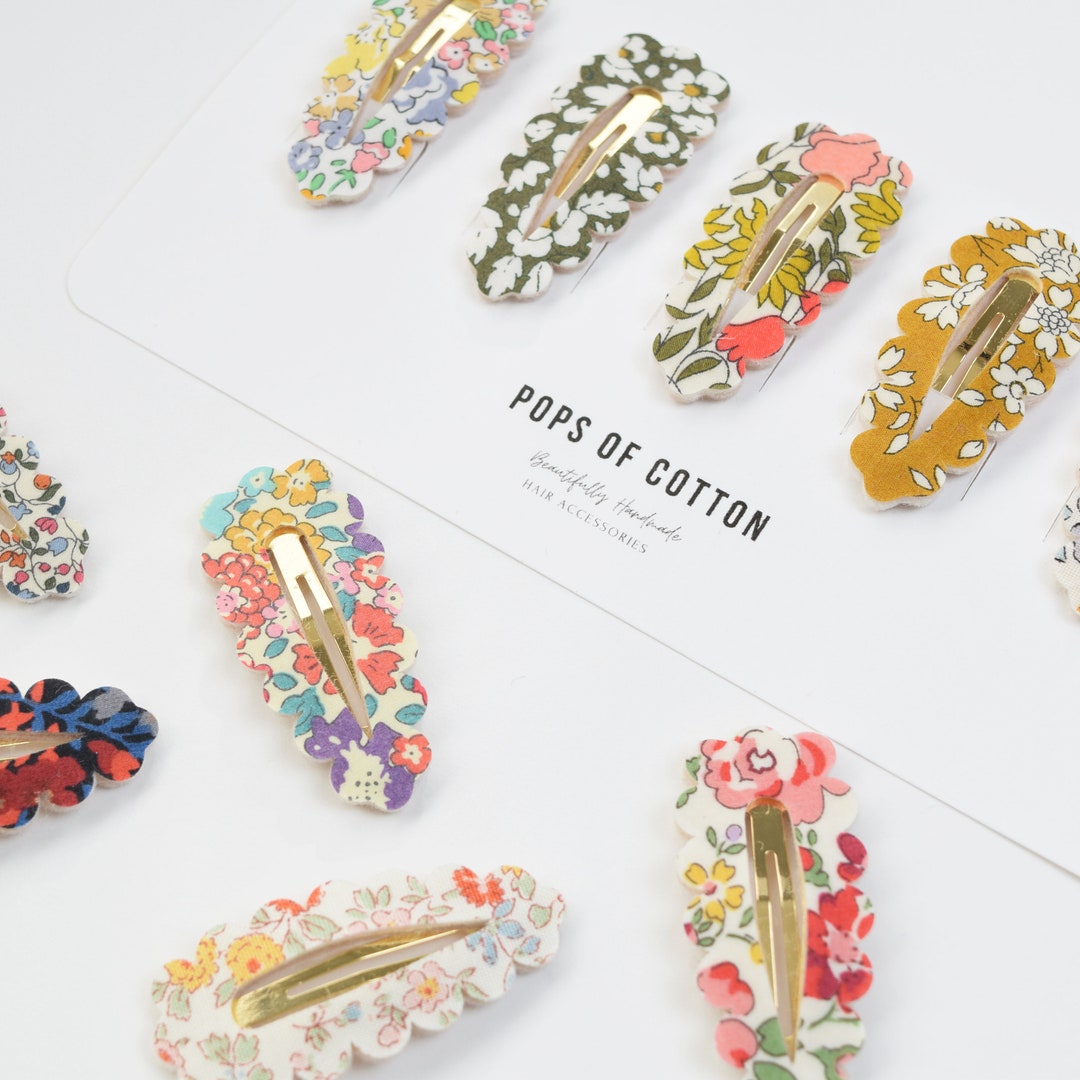 Liberty Snap Clips | Liberty Scallop Hair Clips | Baby Toddler Hair ...