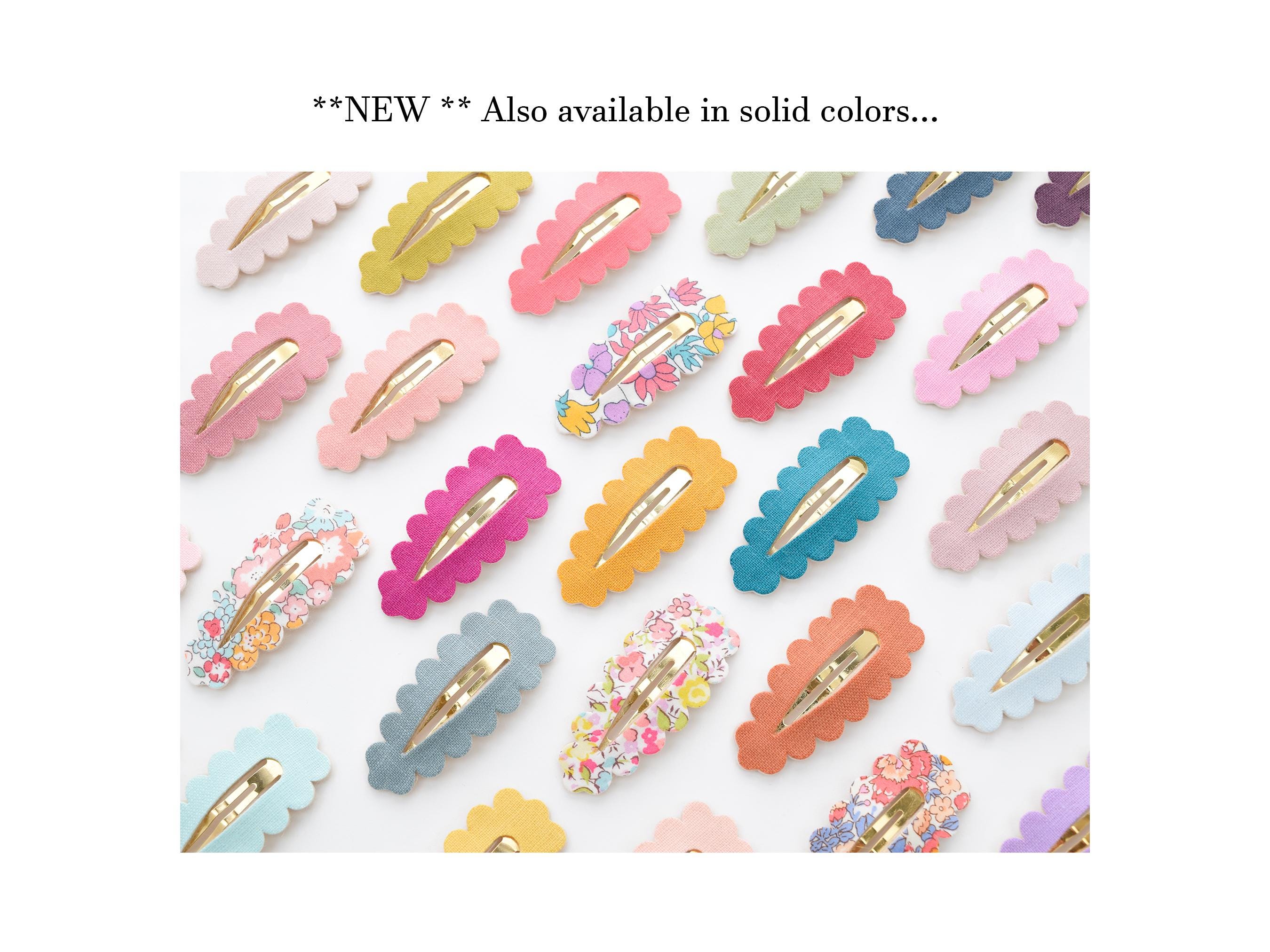 Gingham Snap Clips | Pack of 7 Scallop Hair Clips |toddler Hair Clips ...