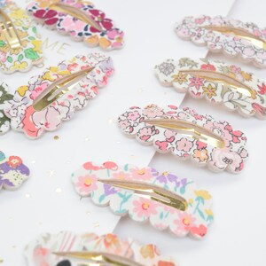 Liberty Clips Bundle Pack of 5 Scallop Hair Clips toddler - Etsy