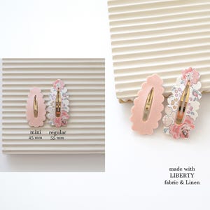 Liberty and Linen Clips Bundle | Pack of 5 Scallop Hair Clips |toddler ...