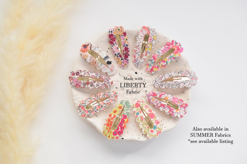 Liberty Snap Clips Liberty Scallop Hair Clips Baby Toddler - Etsy