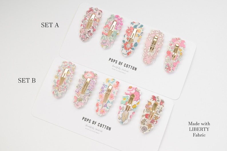 Liberty Clips Bundle Pack of 5 Scallop Hair Clips toddler - Etsy
