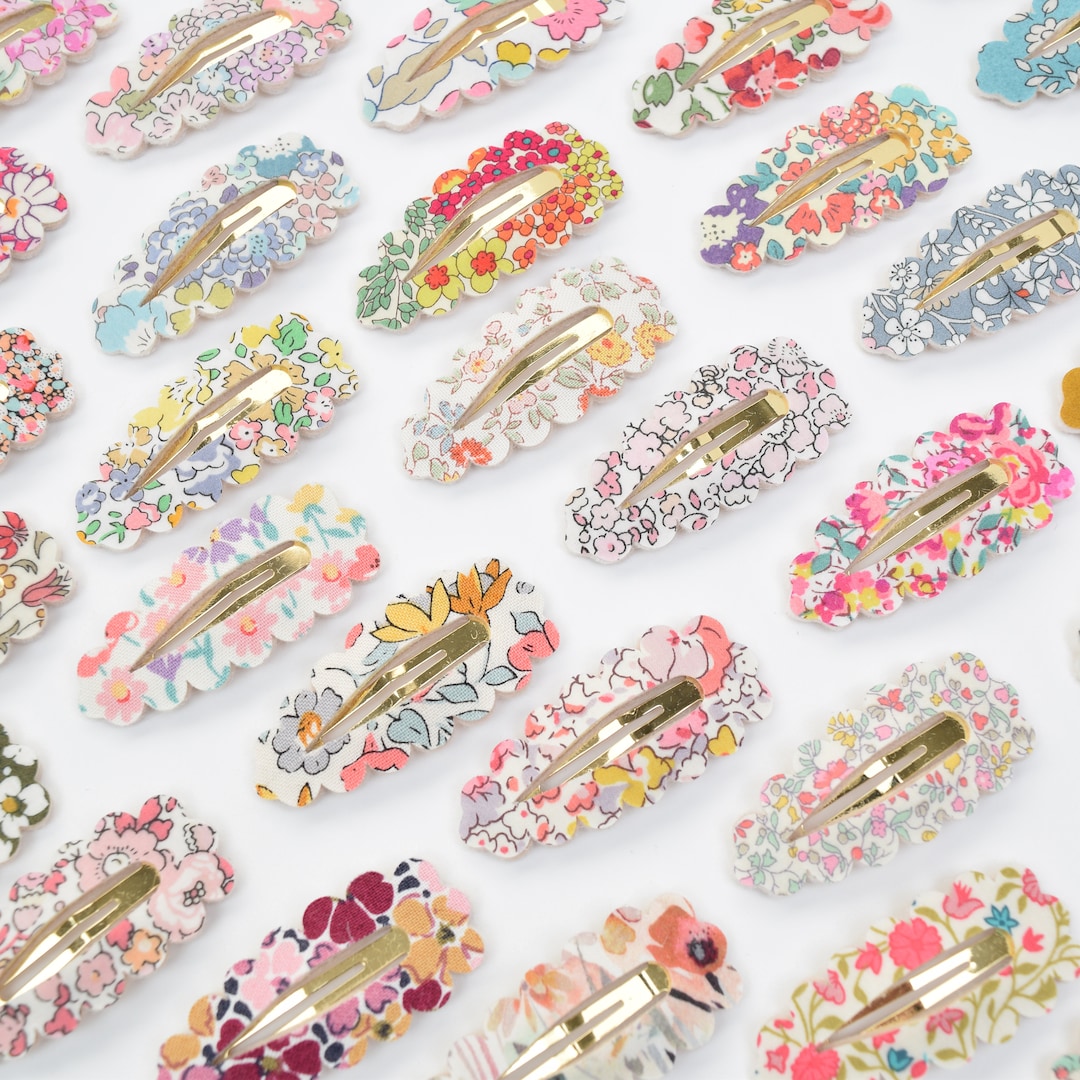Liberty Clips Bundle | Pack of 5 Scallop Hair Clips |toddler Hair Clips ...