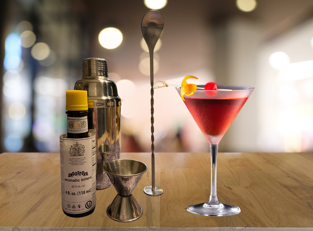 Complete Manhattan Cocktail Kit Gift Set 5 Pieces Mixology Set for a ...