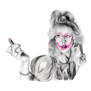 Linnea Quigley Charcoal Print - 8x10 Giclee - Etsy