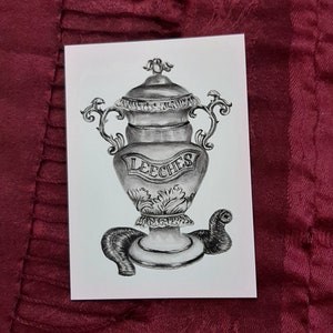 Victorian Leech Jar Charcoal Print 5x7 Giclee - Etsy