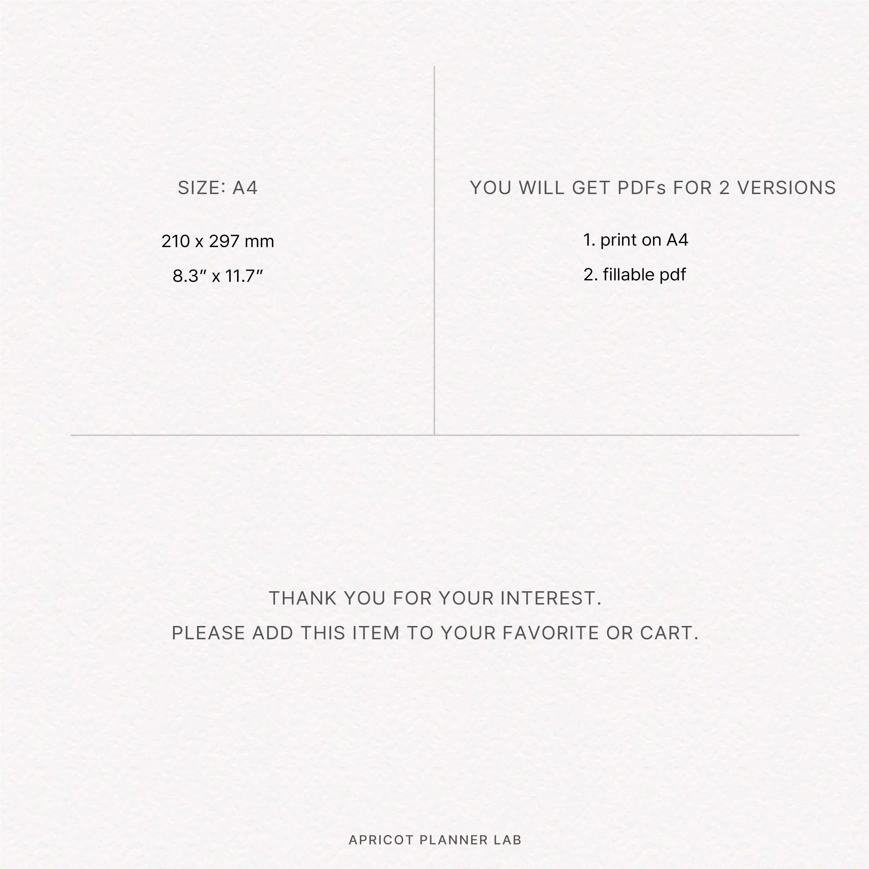 Simple Weekly Diary Grid A4 Printable Planner Insert - Etsy