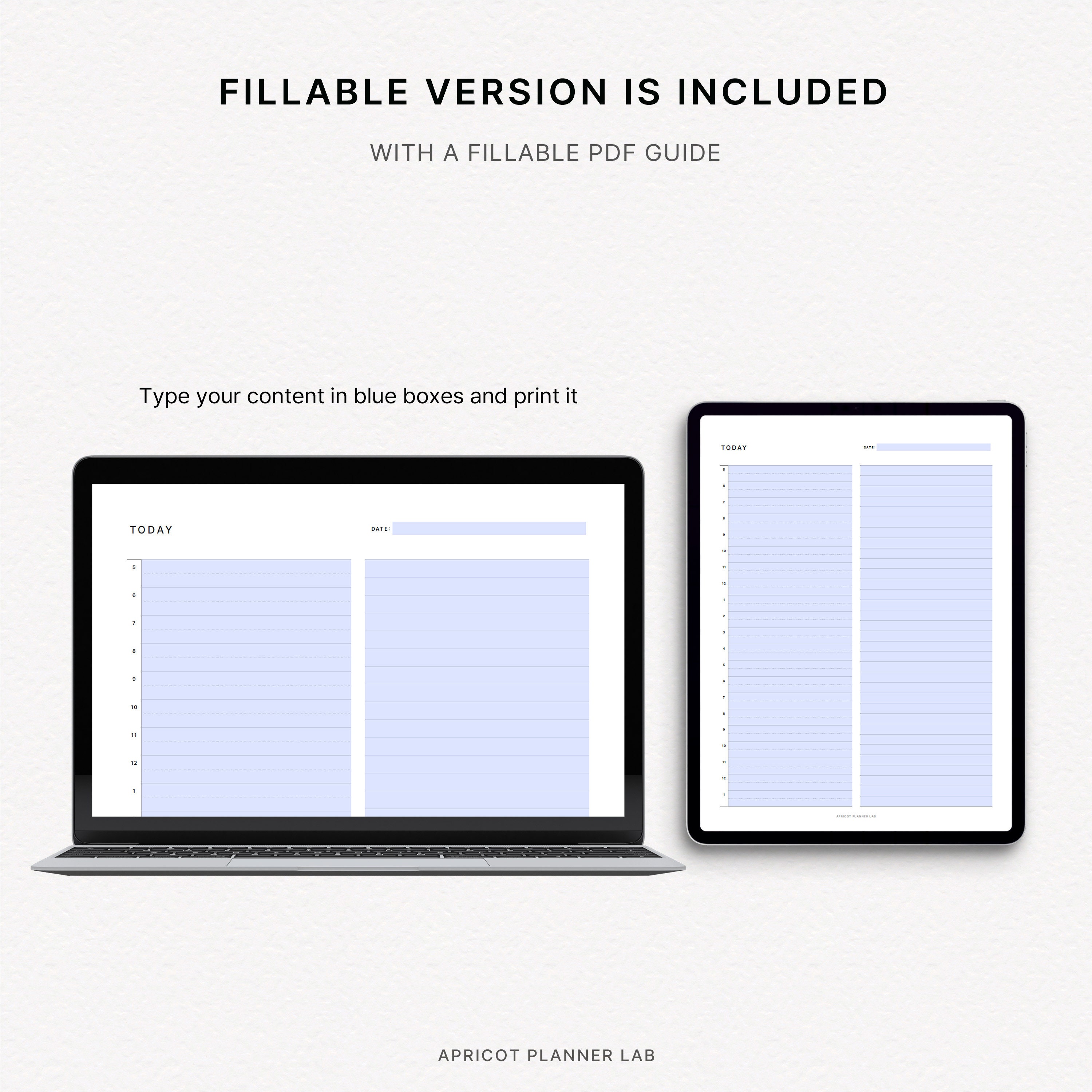 Minimal Daily Schedule Letter Line Printable Planner Insert DO1P Half ...