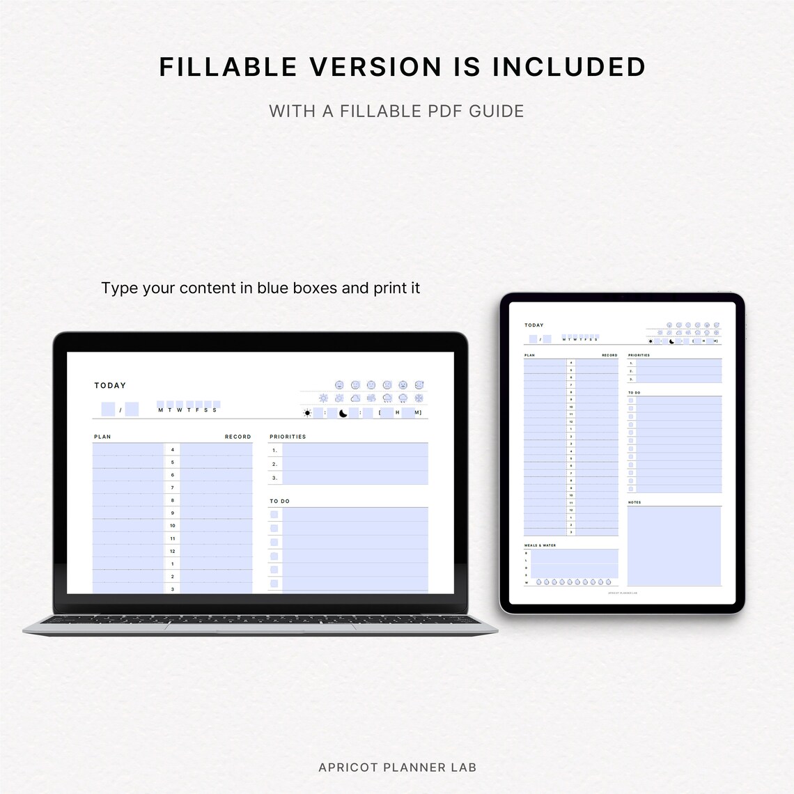Daily Time Management | Letter | Printable Planner Insert | DO1P ...