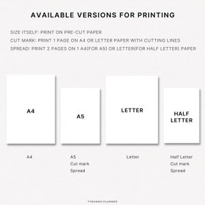 D003-A4, A5, Letter & Half Letter | Daily Carry Out Planner | 1 Page ...
