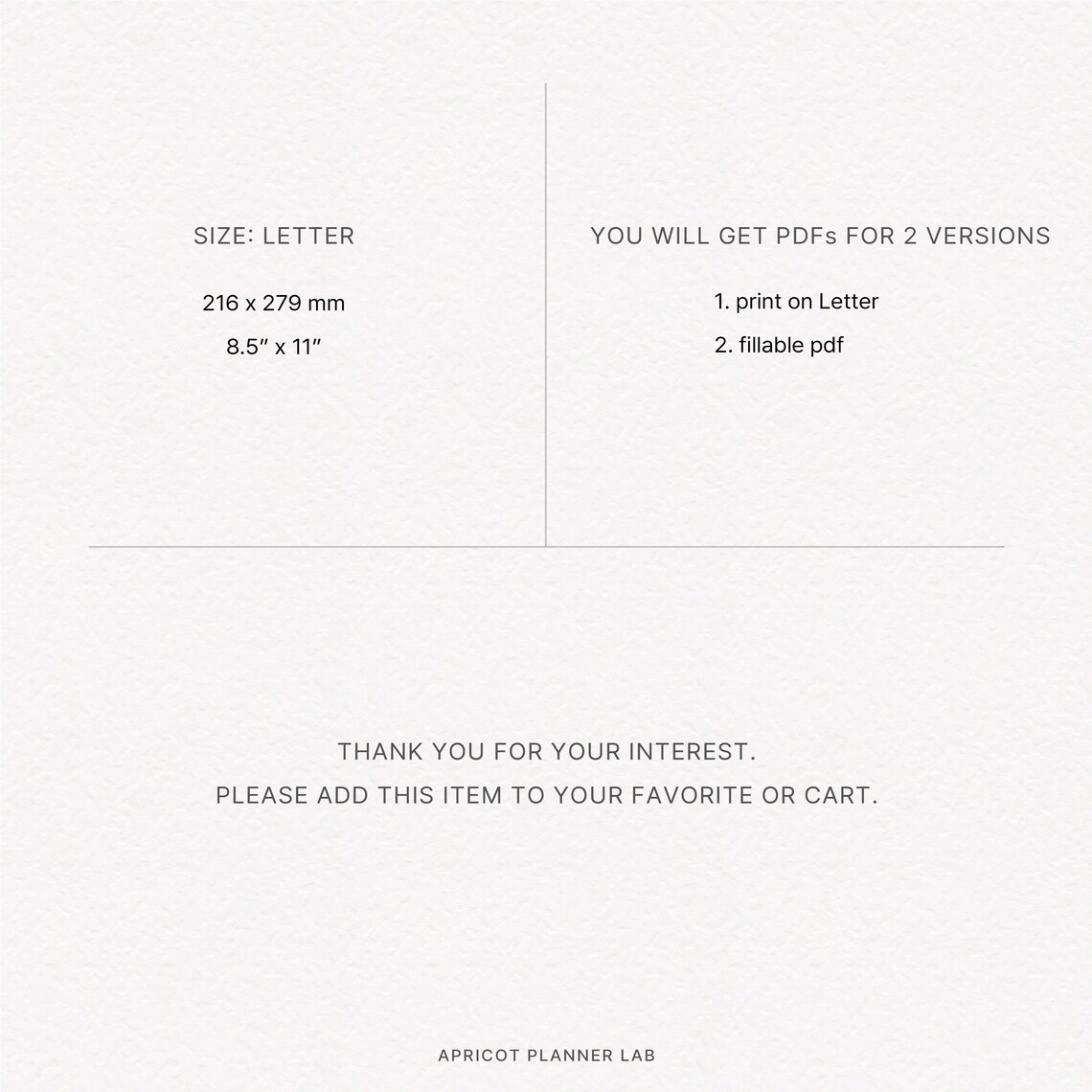 Simple Weekly Diary Letter Grid Printable Planner Insert WO2P ...