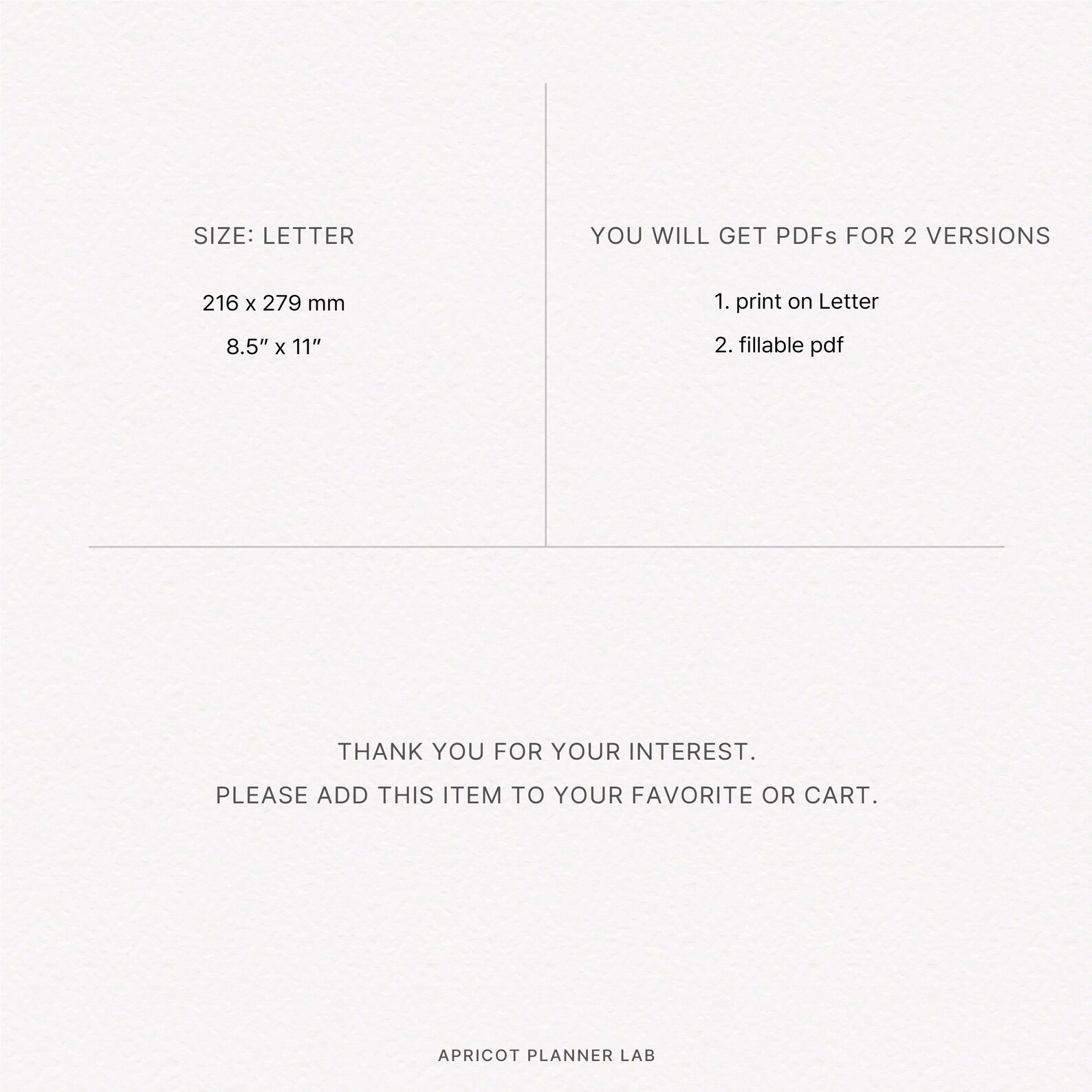 Simple Weekly Diary | Letter | Grid | Printable Planner Insert | WO2P ...