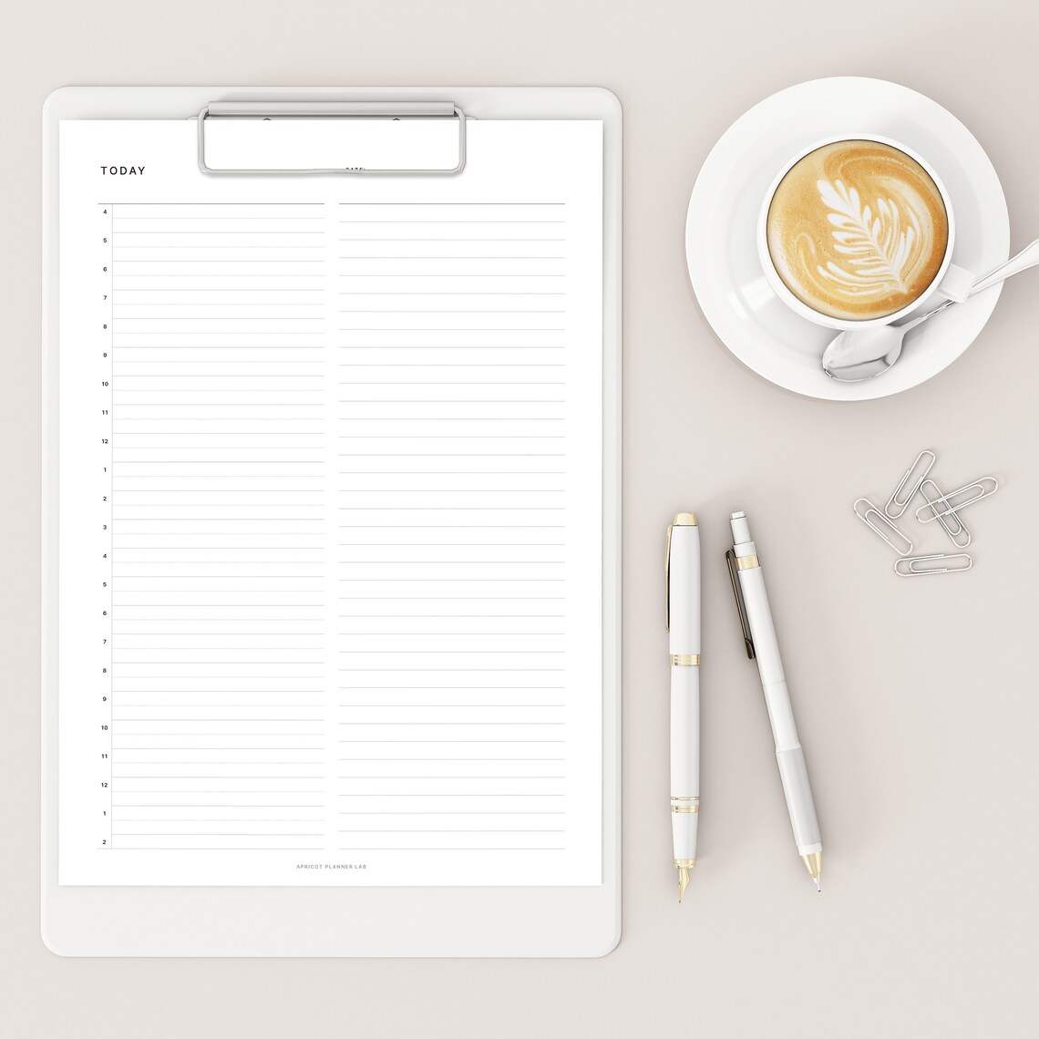 Minimal Daily Schedule Line A4 Printable Planner Insert DO1P Half ...