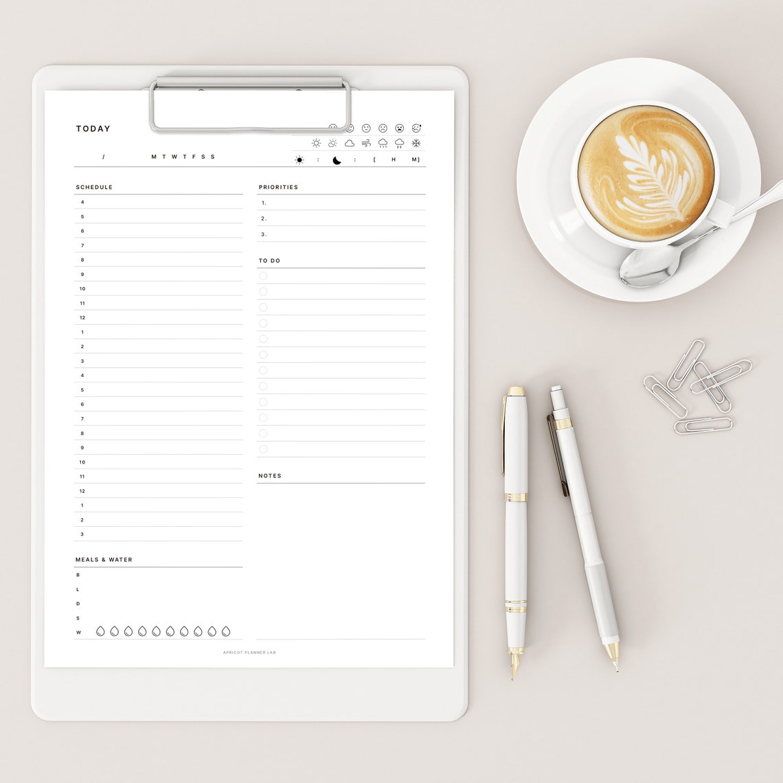 Daily Planner A4 Printable Planner Insert DO1P Daily - Etsy
