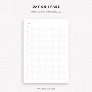 Minimal Daily Schedule | Grid | A4 | Printable Planner Insert | DO1P ...