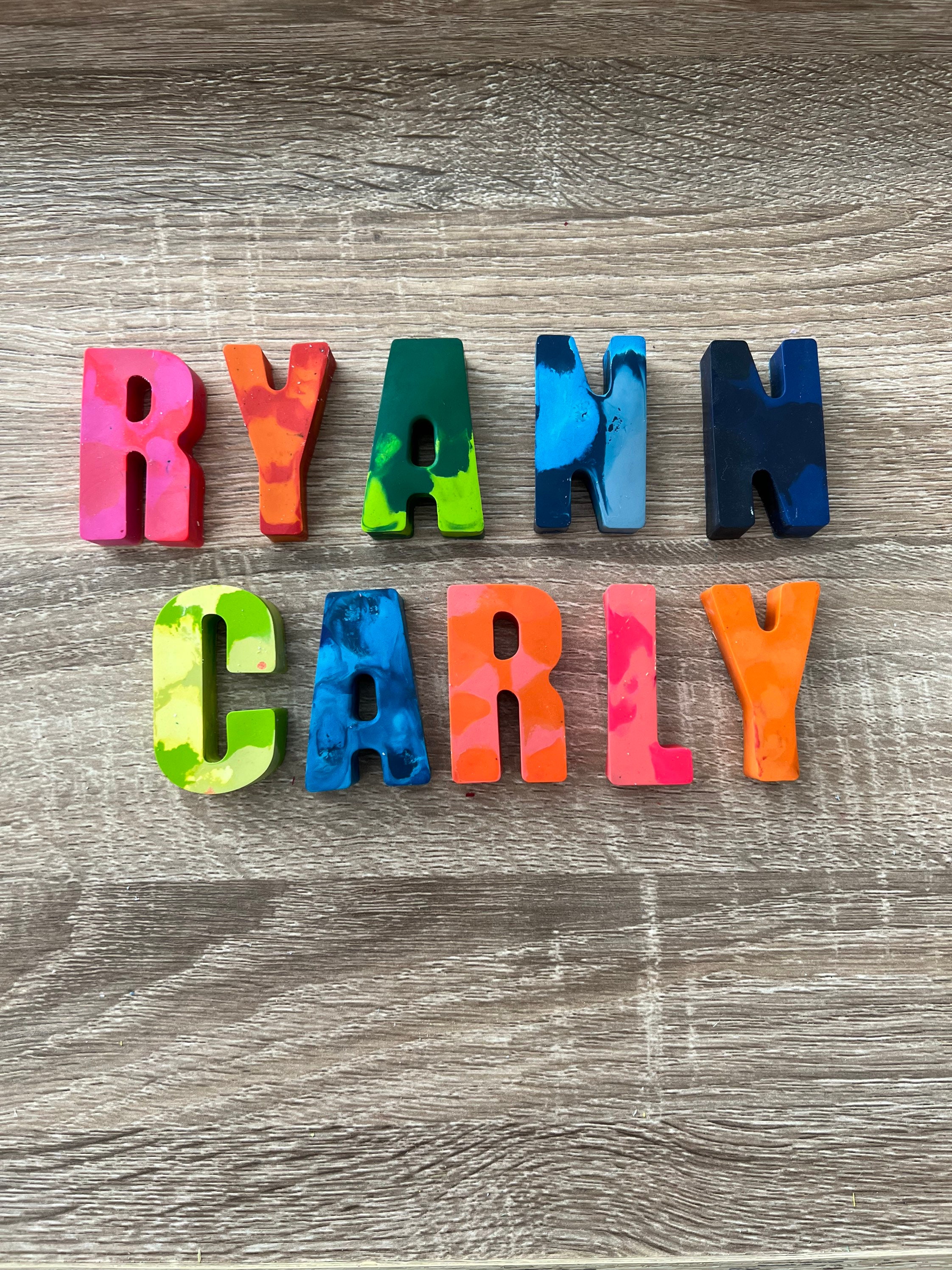 Personalized Name Marble Crayons Gift Set Crayon Name Set Custom ...