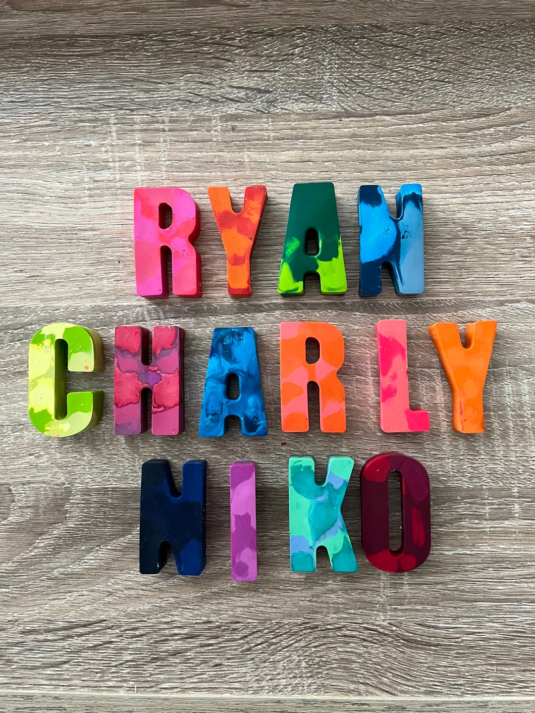 Personalized Name Marble Crayons Gift Set Crayon Name Set Custom ...