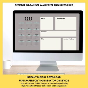 Digital Desktop Wallpaper Organizer for PC Monitor, MacBook Pro, Ipad ...