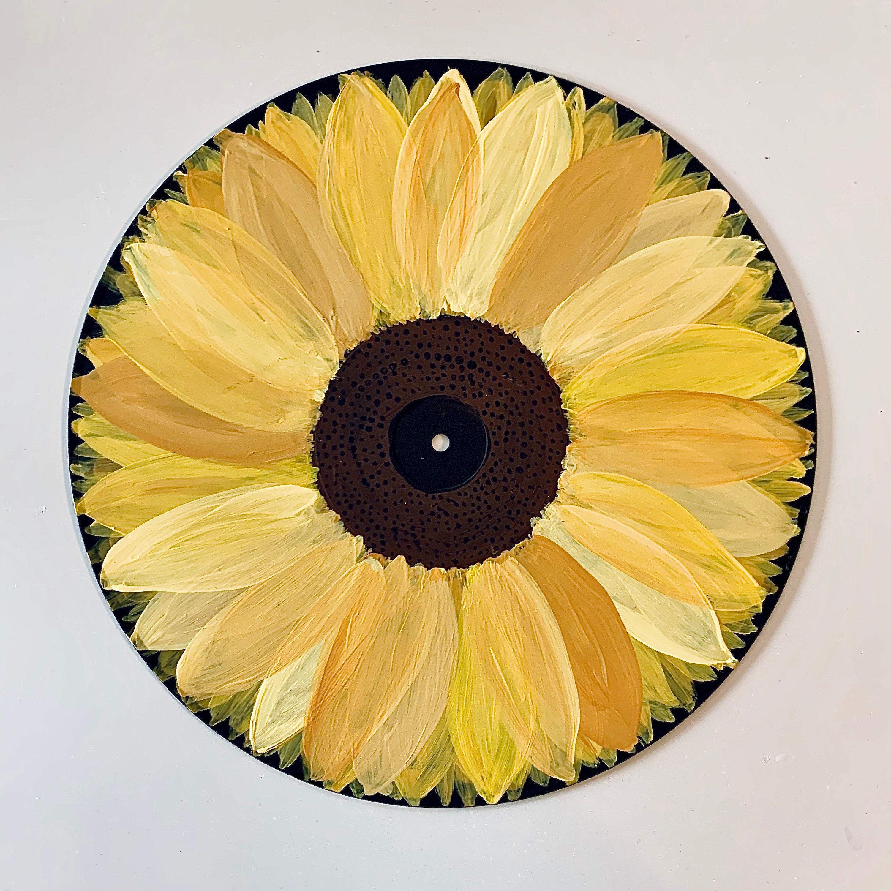 Sunflower Painted Vinyl Record - Etsy