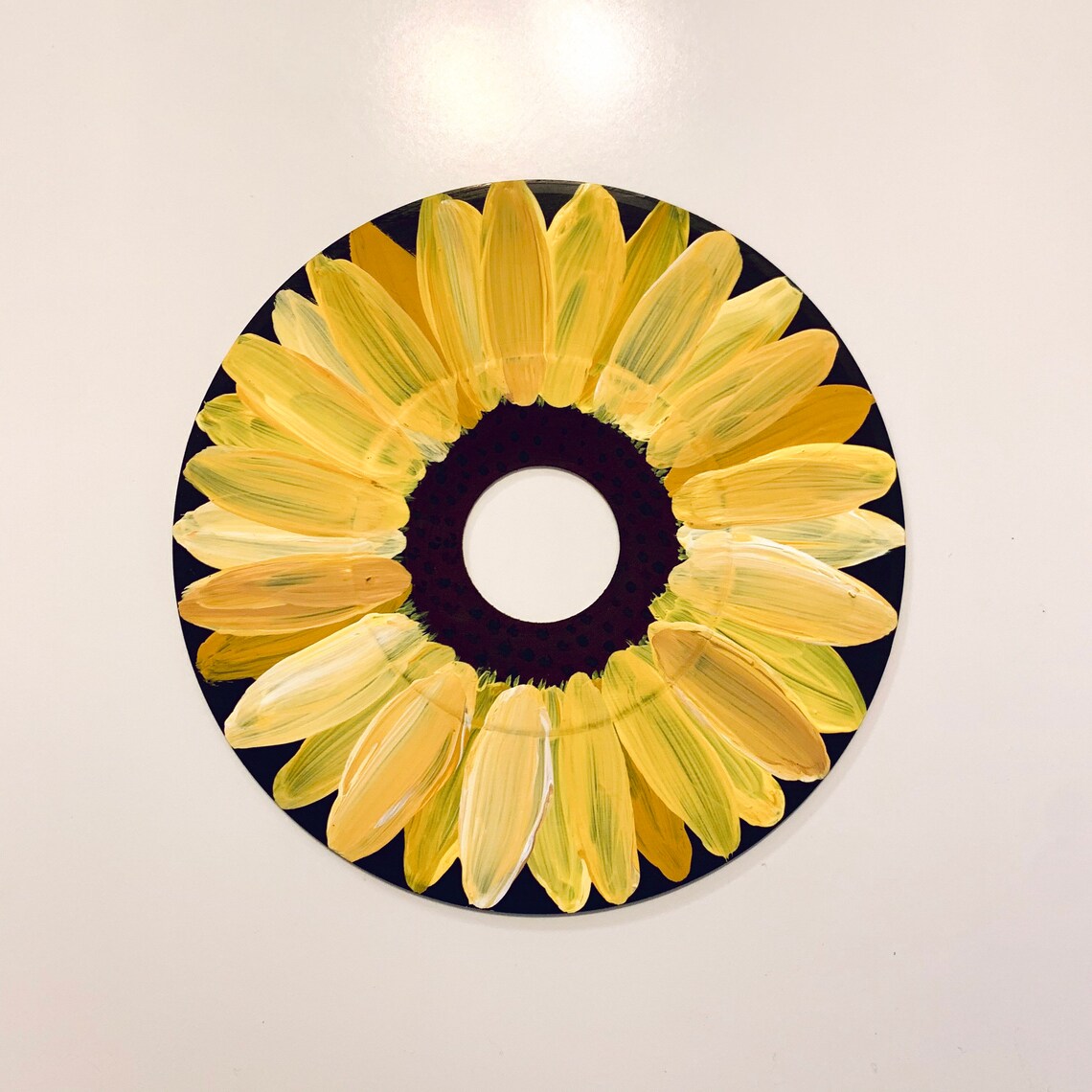 Sunflower Painted Vinyl Record - Etsy