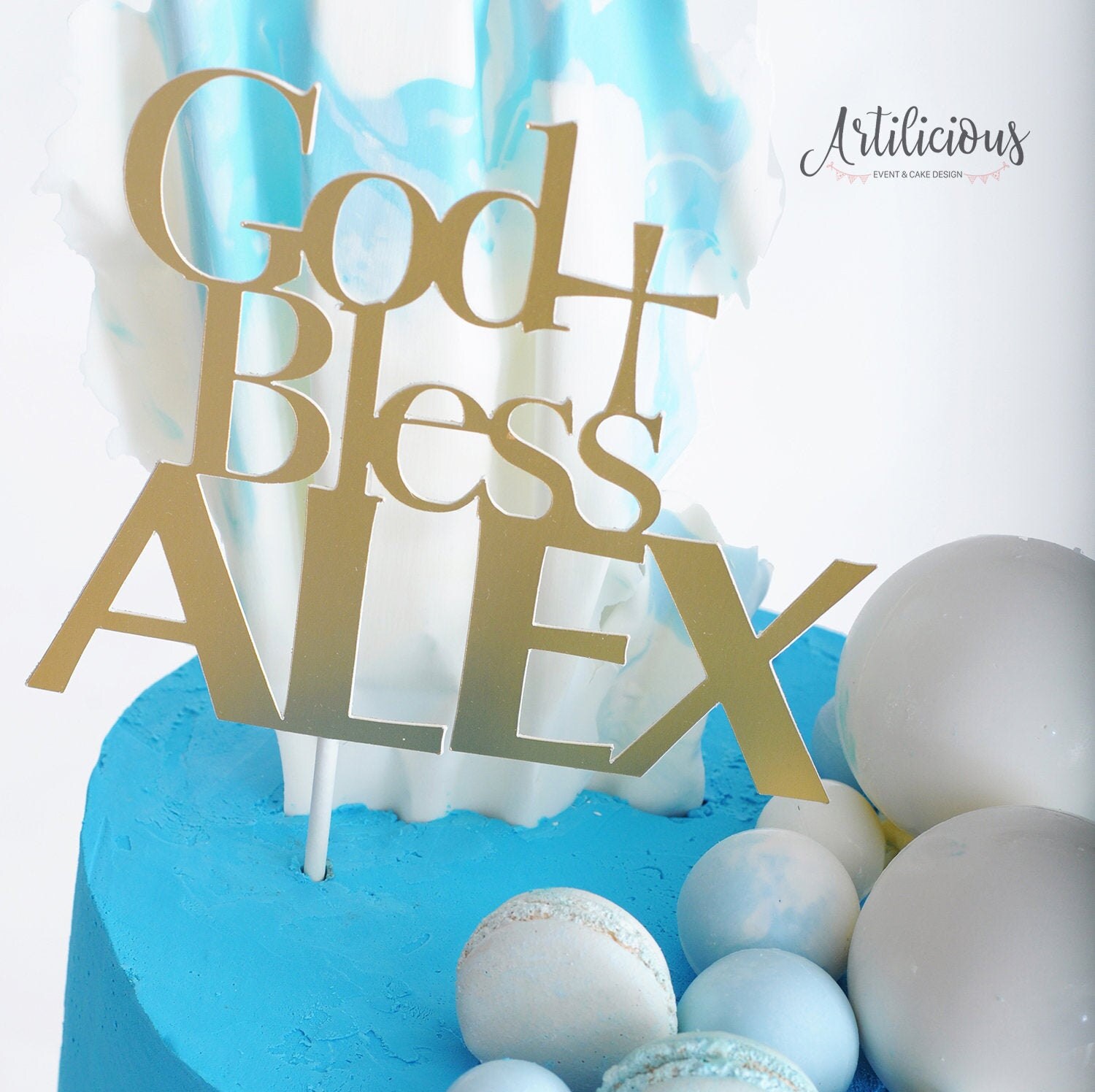 First Communion Baptism Christening Cake Topper | PERSONALIZED With ...