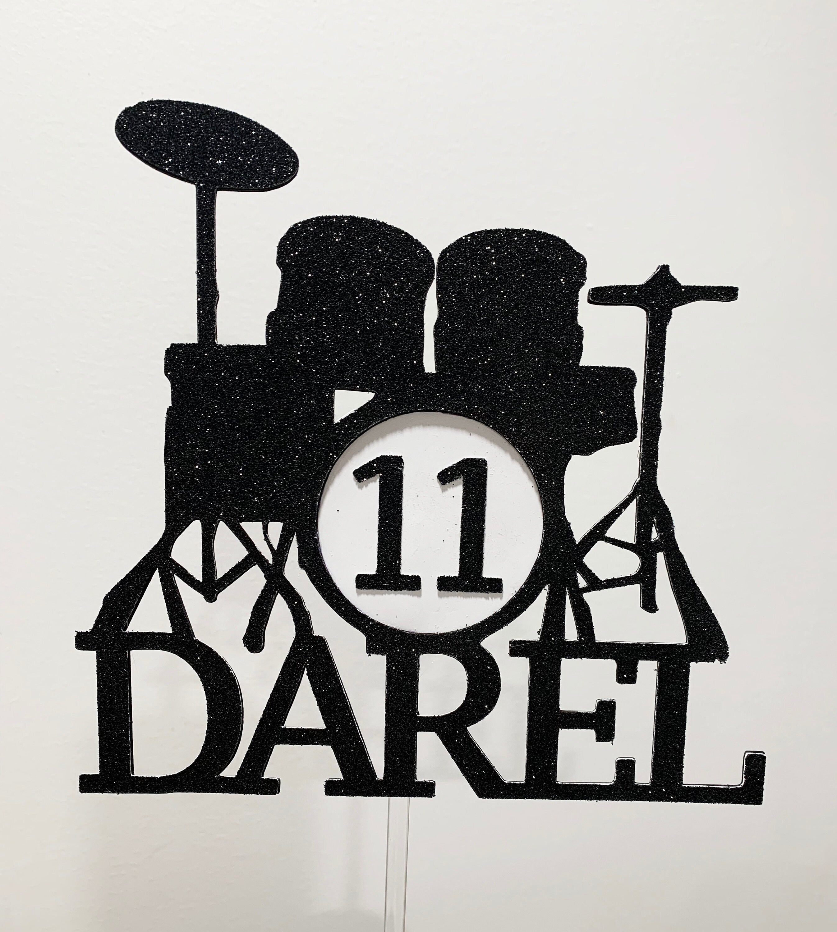 Drum Cake Topper | Custom Cake Topper | Drum Birthday Custom Name ...
