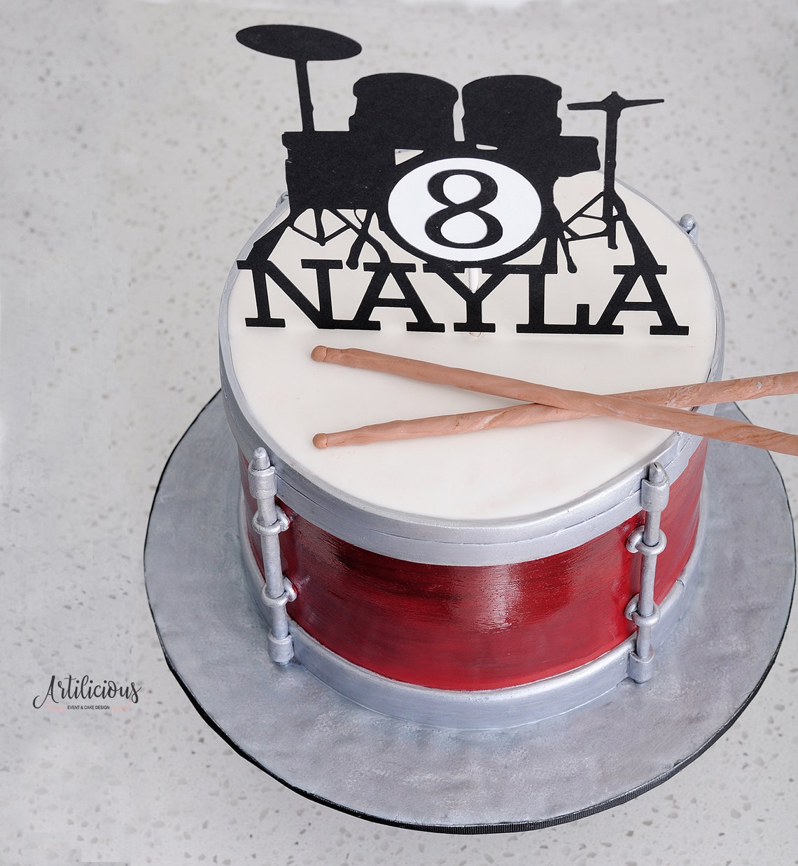 Drum Cake Topper Custom Cake Topper Drum Birthday Custom | Etsy