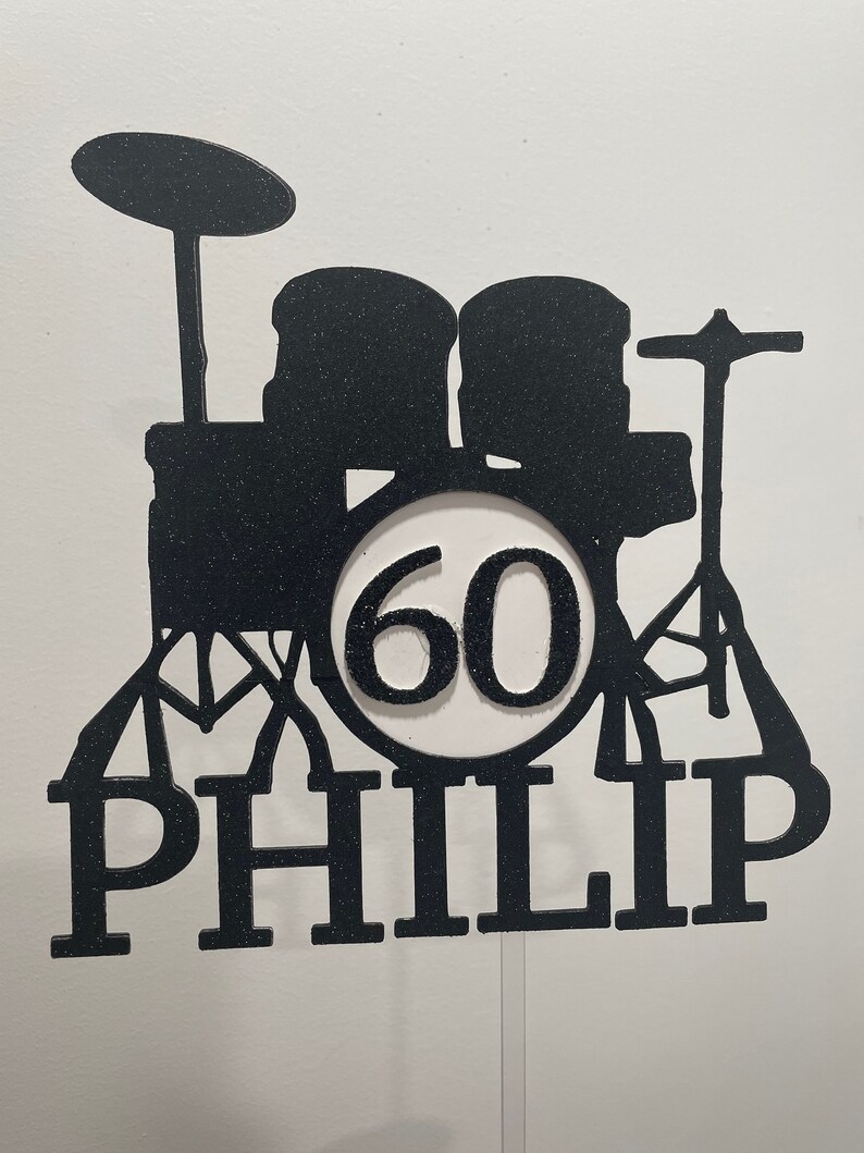 Drum Cake Topper | Custom Cake Topper | Drum Birthday Custom Name ...