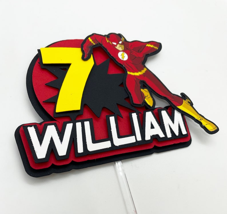 Superhero Cake Topper the Flash Inspired Custom Cake Topper - Etsy