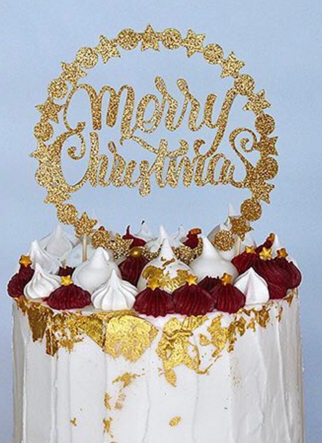 Feliz Navidad Cake Topper / Merry Holiday Celebration / X-Mas Cake ...