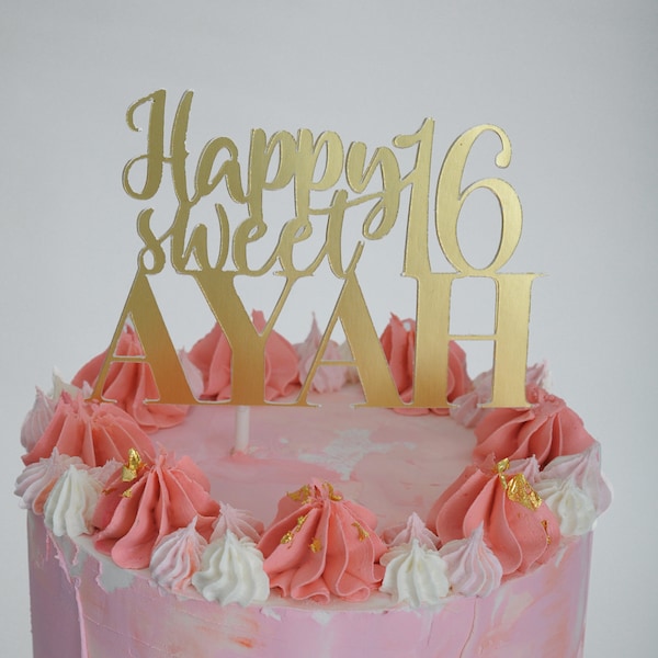 16 Cake Topper - Etsy